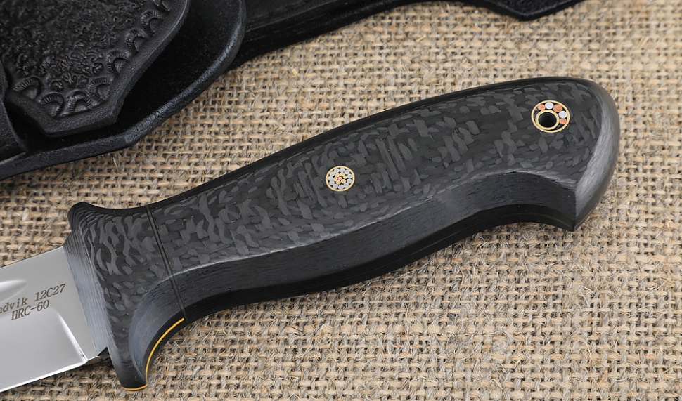 Нож Лидер сталь Sandvik 12C27, рукоять карбон — купить в интернет ...